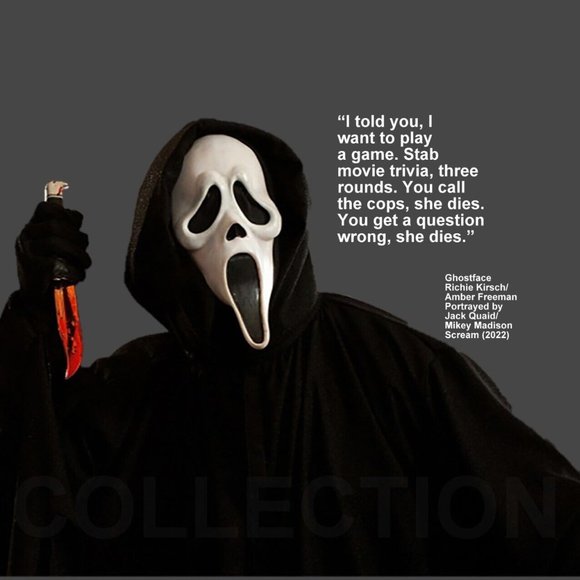 Wall Decor | Screams Ghostface I Told You I Want To Play A Quote Photo ...